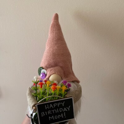 Handmade Spring Gnome, Birthday Gift Gnome, Teacher Gift Gnome ...