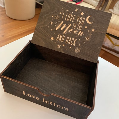 Love Letter Box Valentines Day Gift Box Personalized Small Wooden ...