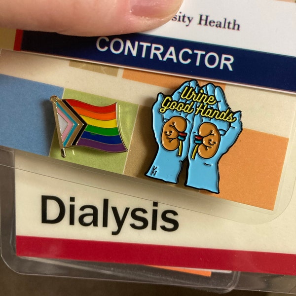 Urine Good Hands Kidney Transplant Pin- Urology/ Kidney Failure ...