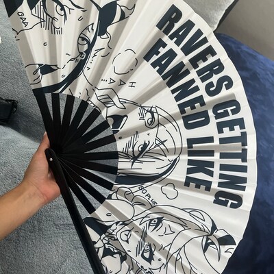 Disco Ball Rave Fan Rave Fan Rave Fan Holster Festival Fan Bamboo Clack ...