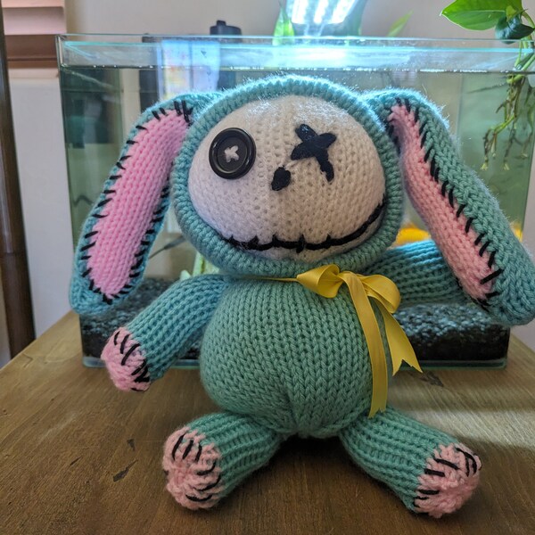 Circular KNITTING MACHINE PATTERN for Knitted Stuffed Gothic Goth Girl ...