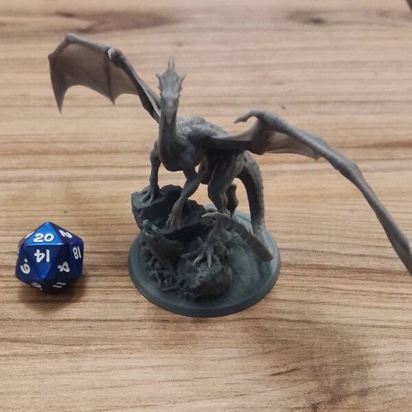 White Dragon 3d Printed Miniature for Tabletop Rpgs|dungeon and Dragons ...