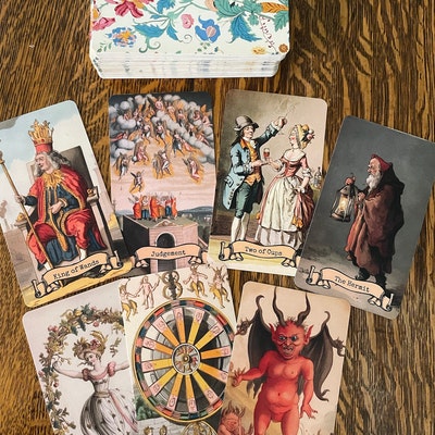 Vintage Tarot Deck, Vintage Tarot Cards, Old Tarot Deck, Old Tarot ...