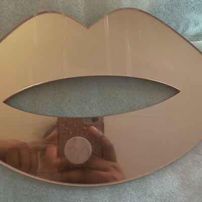 Rose Gold Acrylic Lips Mirror - Etsy