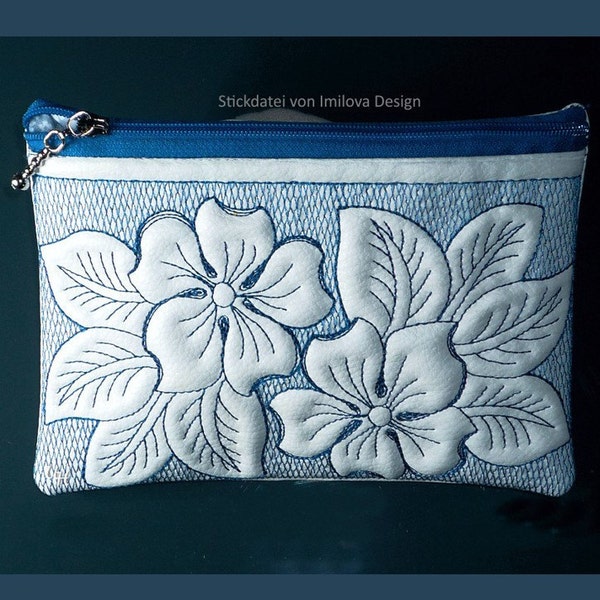 In the Hoop Bag Machine Embroidery Design Flowers Bag ITH Project for ...
