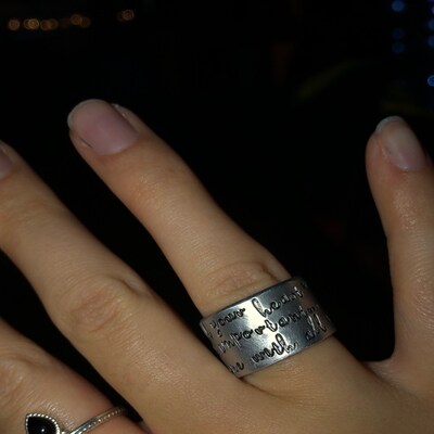 Inspiration Ring Mindfulness Gift Custom Ring Quote Ring - Etsy