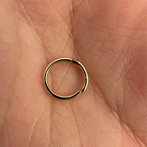 14K Solid Gold Hinged Cartilage Hoop Tragus Helix Conch Hoops Earring ...