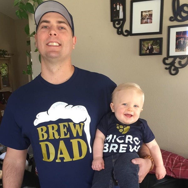 Brew Dad & Micro Brew Men's T-shirt and Infant Bodysuit Dad and Baby ...