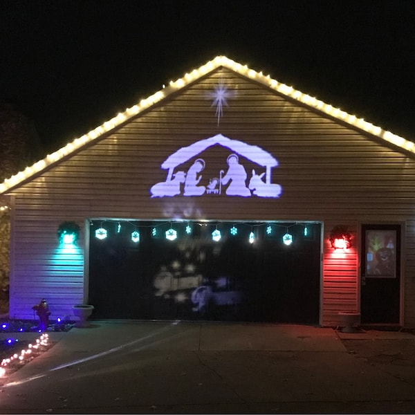 Nativity Scene Projector for Christmas Outdoor Lighting by Beffy Arts ...