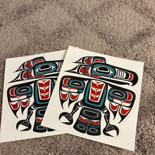 Northwest Pacific Haida Tlingit Native Raven Totem Art Sticker - Etsy