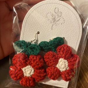 Rose Keychain Charm Accessories Crochet Knitted Handmade - Etsy