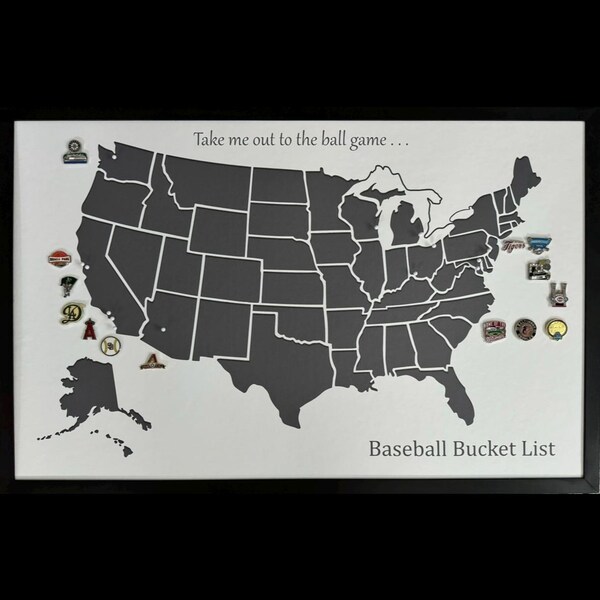 Golf Bucket List Push Pin US Map Golf Course Map Map for Golfers to ...