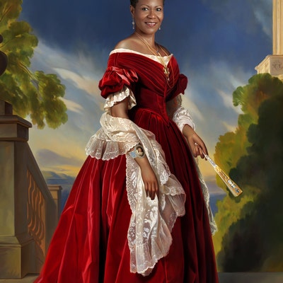 Custom Royal Portrait From Photo, Digital Historical Queen Portrait ...