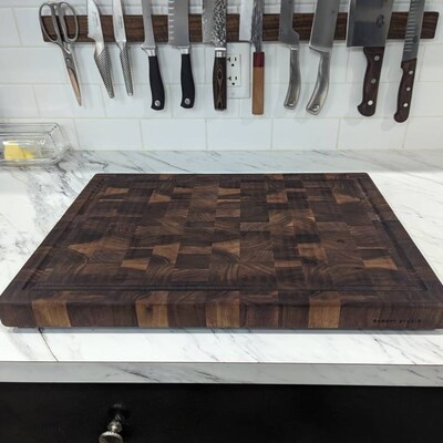 Edge Grain Wood Dough Kneading Board With Double Countertop Notch ...