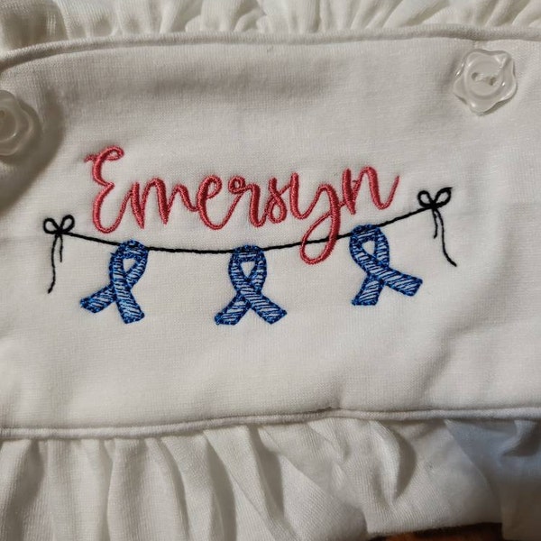 Awareness Bunting Sketch - Awareness Ribbon Embroidery Design - Cancer ...