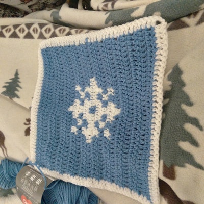 Snowflake Graph Crochet PATTERN PDF January Fair Isle Style Calendar ...