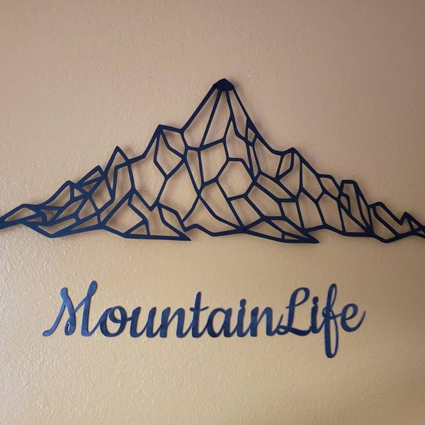 Mountain Life (23" Long) Metal Word Art Sign Made From Raw Steel - Etsy
