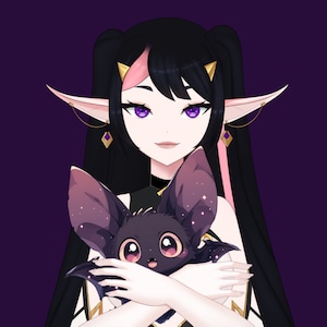 VTUBER Baby Aries Best Friends Pets Cute Pink Anime Kawaii Digital ...
