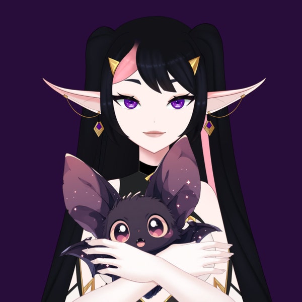 Cute Cow Girl Pngtuber | Kawaii | Ready for Twitch | Vtuber Avatar ...