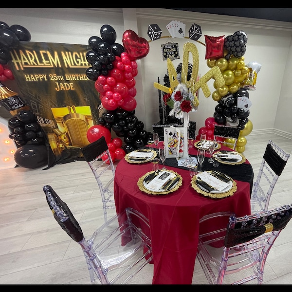 Harlem Nights Theme Photo Backdrop Prop, Happy Birthday Decor, Party ...