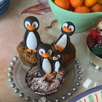 Fondant Penguin Cake Topper Penguin Topper Winter Topper - Etsy