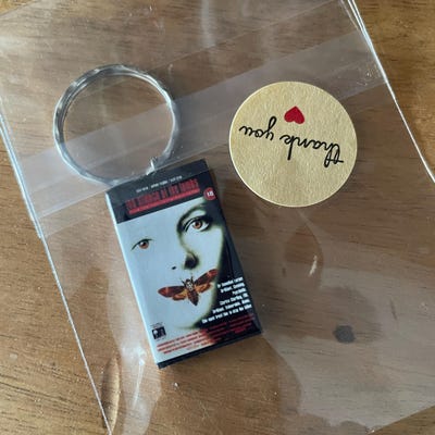 Miniature VHS Movie Keyring ANY Movie You Like Novelty 80s Film Gift ...
