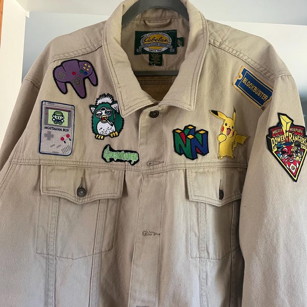 Recycle Trash Bin Embroidered Iron-on Patch - Windows 95 Badge Pixel ...