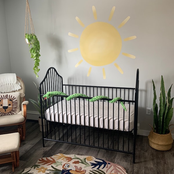 Large Full Size Painted Sun Removable Wall Decal / Oversized Sun Decal ...