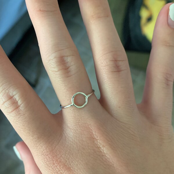 Circle Ring, Purity Ring, Sterling Silver Ring, Minimal Ring,boho Look ...