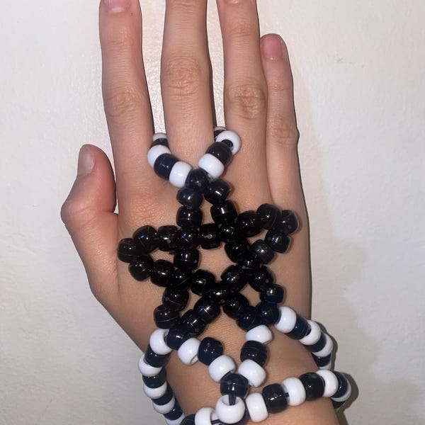 Custom Star Kandi Glove Hand Piece Bracelet Ring Cuff Custom Made in 2 ...