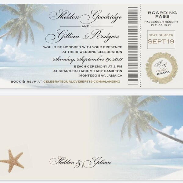 Rose Gold Boarding Pass Rose Gold Invitations, Reply Luggage Tags - Etsy