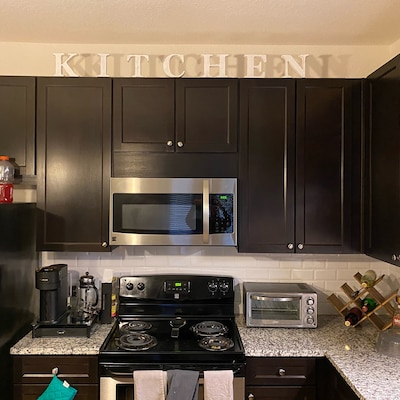 Kitchen Wood Letters Sign Freestanding Kitchen Letters - Etsy