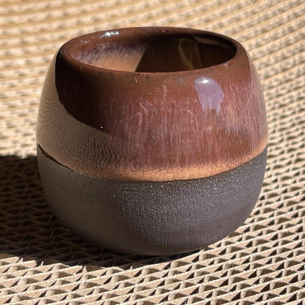 Dripping Style Multicolor Black Clay Pottery, Handmade Stoneware ...