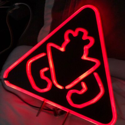 FNAF Security Breach Warning Sign , Neon Like , LED , Light , Wall ...