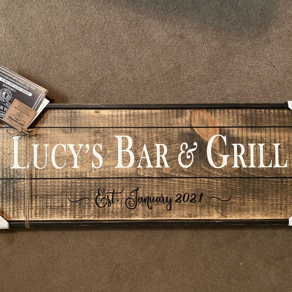 The Barn Two-sided Barnboard Sign Custom Rusted Iron Hanging Bracket ...