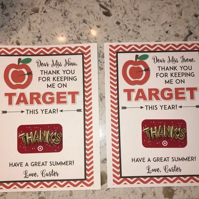 INSTANT DOWNLOAD Editable 5x7 Target Teacher Appreciation Printable ...
