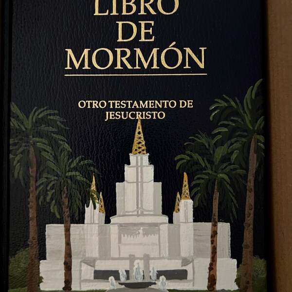 Mission-themed Custom Painted Book of Mormon | Landscape | Temple ...