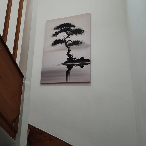 Tree Ring Canvas Painting, Original Art on Canvas, Tree Ring Art ...