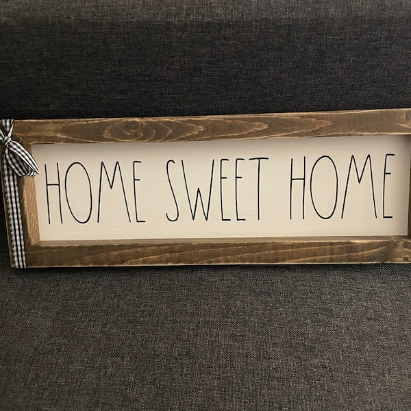 Long Home Sweet Home Farmhouse Sign - Etsy