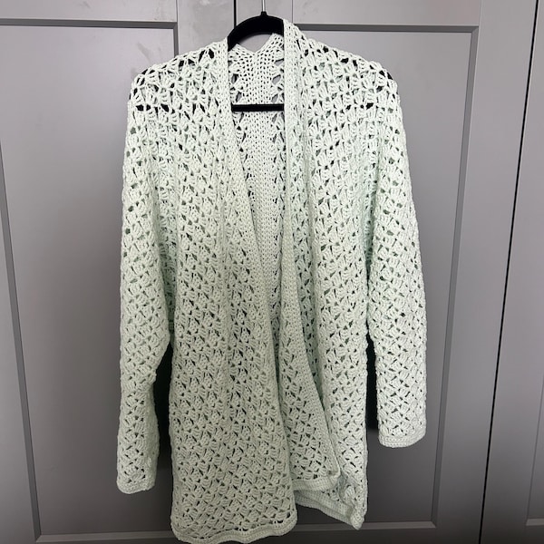 CROCHET PATTERN & VIDEO/ Crochet Lacy Spring Cardigan, Crochet Lace ...