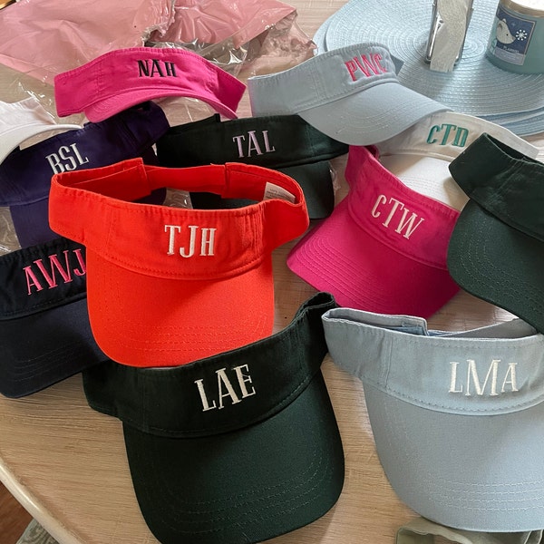 Monogram Sun Visor for Women, Personalized Custom Visor, Personalized ...