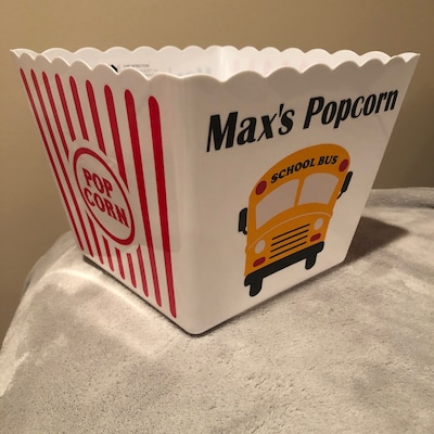 Personalized Popcorn Tub Custom Popcorn Tub Party Favor Custom Popcorn ...