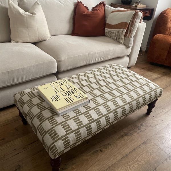 Large Footstool in Your Own Fabric Coffee Table in Your Fabric Large ...
