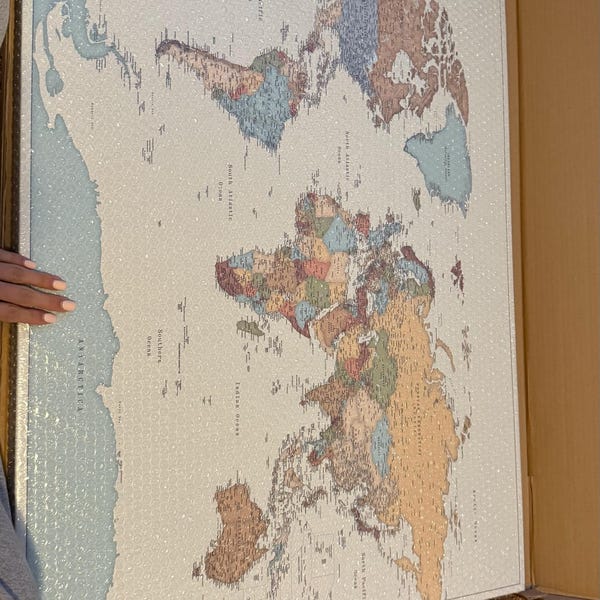 Places You've Been World Map, Large Detailed Push Pin Travel Map ...