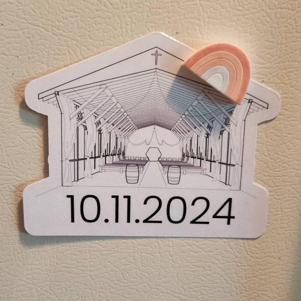 Custom Wedding Venue Sticker | Wedding Venue, Wedding Sticker, Bride ...