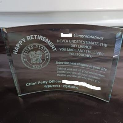 Crystal Executive Name Plate Custom Engraved and Personalized - Etsy