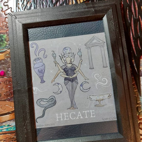 Hecate Icon - Goddess & Deity Watercolor Illustration - Etsy