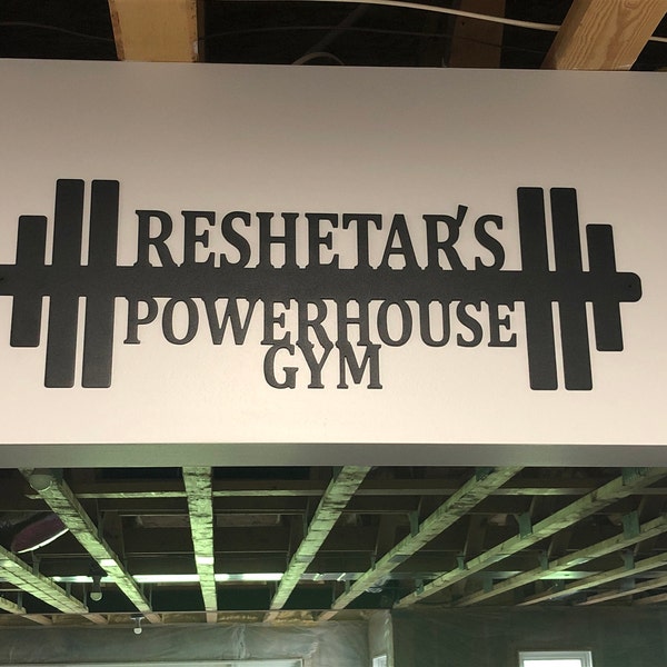 Personalized Home Gym Signs for Workout Room, Personalized Metal Sign ...