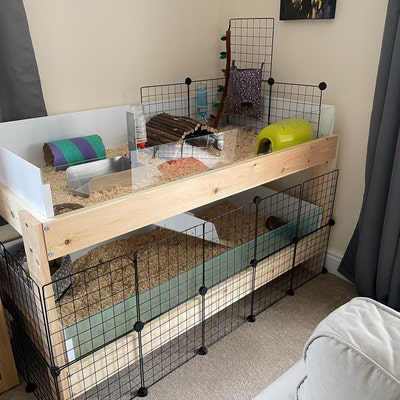 Large Indoor Guinea Pig Cage / Enclosure Two Levels 144x74x94cm - Etsy UK