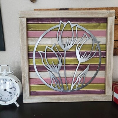 Mountain Range Wood and Metal Sign / Outdoors / Hiking / Trees - Etsy